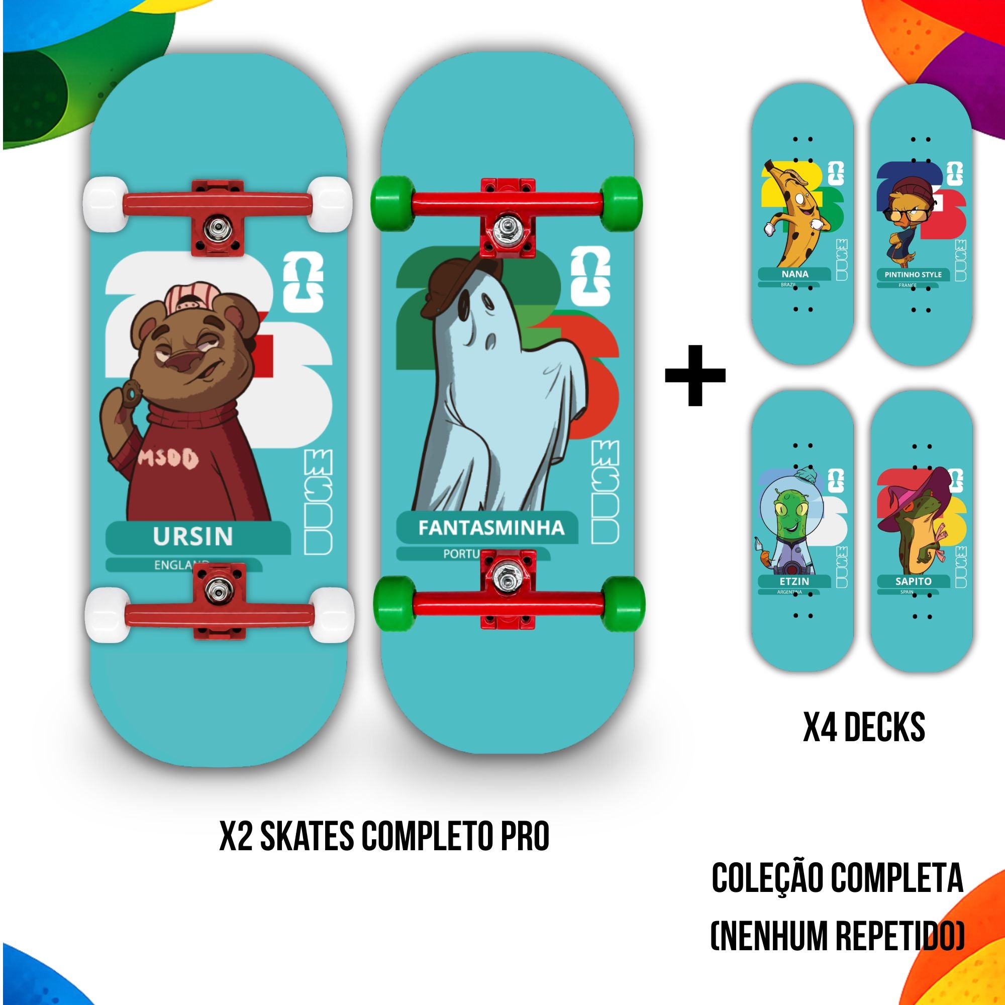 KIT SUPREMO STYLE - COLEÇÃO COMPLETA – Meu Skate de Dedo